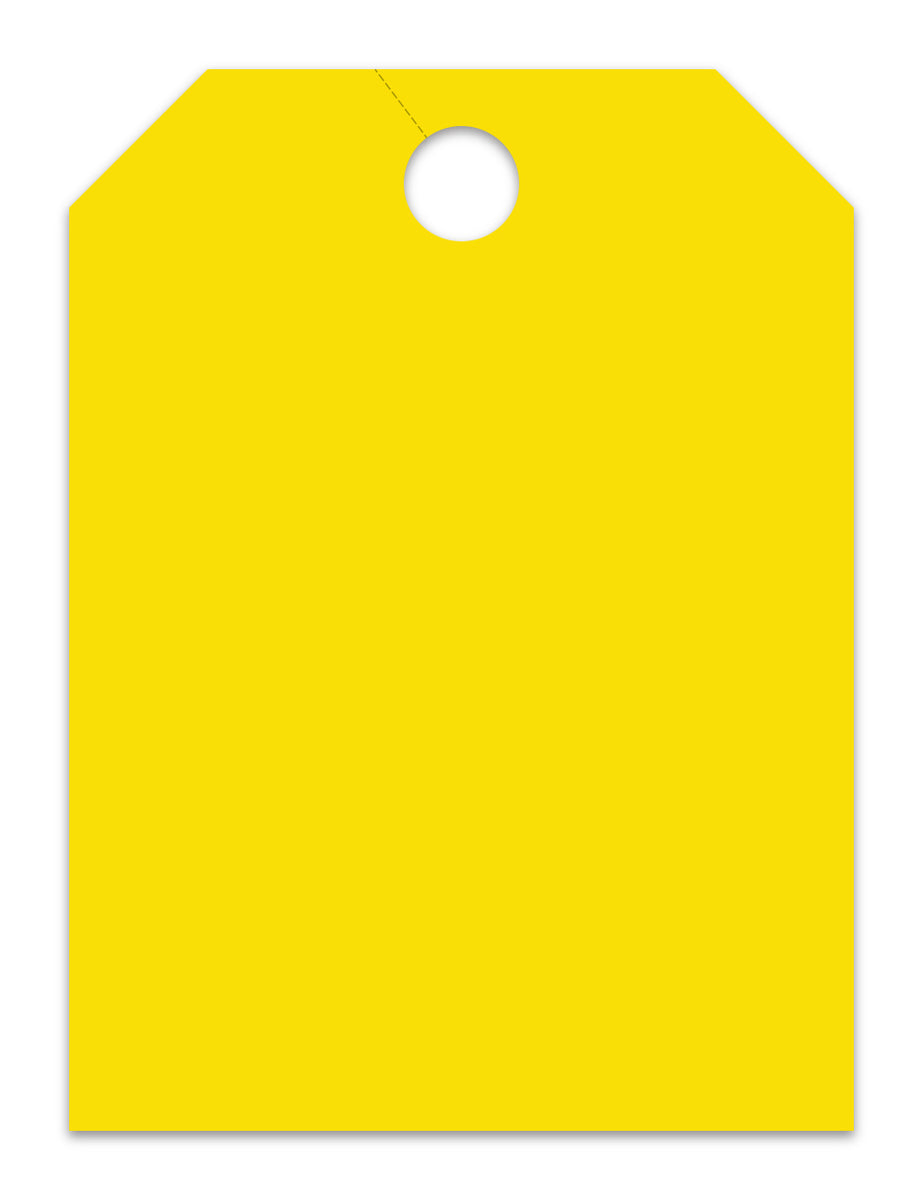 Hang Tags - Blank - Large, Yellow - Qty. 50 – Tucker Industries