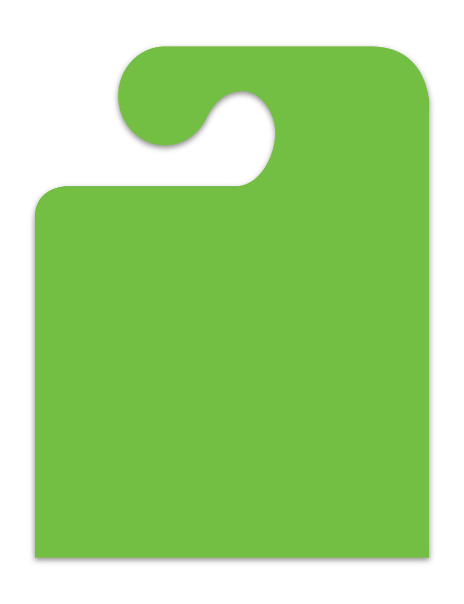 J-Hook Hang Tags - Blank - Large, Green - Qty. 50 – Tucker Industries